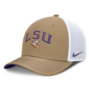 Nike Lsu Primetime Arched Dri-fit College Trucker Adjustable Hat - Brown