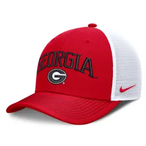 Nike Georgia Primetime Arched Dri-fit College Trucker Adjustable Hat - Red