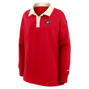 Nike Georgia Academic Oversized Long-sleeve Polo - Red
