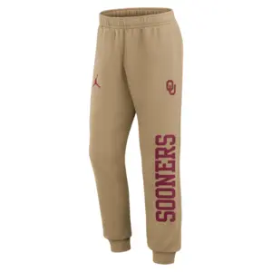 JORDAN Oklahoma Primetime Club Brand College Jogger Pants - Brown
