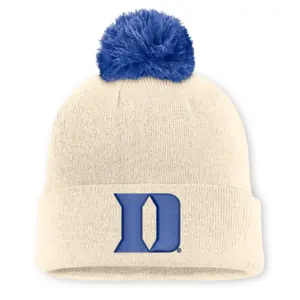 Nike Duke Campus Prep Script College Cuffed Pom Beanie - Brown