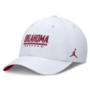 JORDAN Oklahoma Sideline Rise Brand Dri-fit College Hat - White
