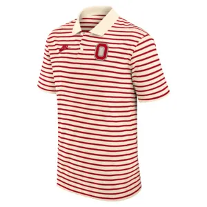 Nike Ohio State Legacy Striped Dri-fit College Polo - Brown
