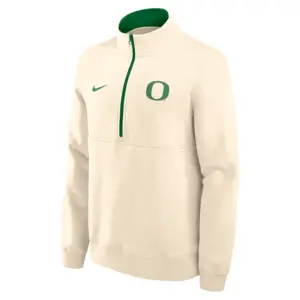 Nike Oregon Primetime Primary Logo College 1/2-zip Crew - Brown