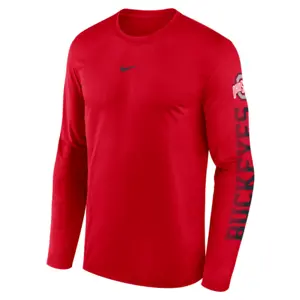 Nike Ohio State Primetime Stack Legend Dri-fit College Long-sleeve T-shirt - Red