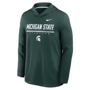 Nike Michigan State Spartans Dri-fit College Long-sleeve Hooded Top - Green
