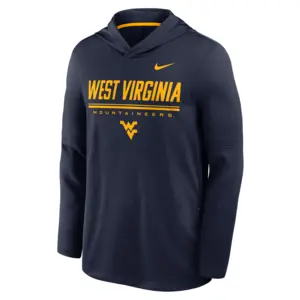 Nike West Virginia Mountaineers Dri-fit College Long-sleeve Hooded Top - Blue