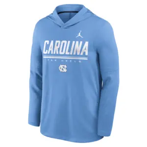 JORDAN North Carolina Sideline Brand Dri-fit College Long-sleeve Hooded Top - Blue