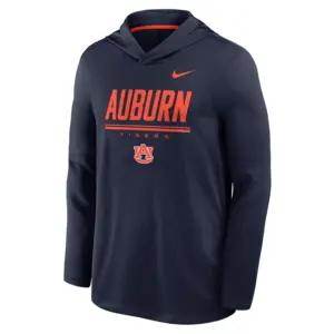 Nike Auburn Sideline Dri-fit College Long-sleeve Hooded Top - Blue