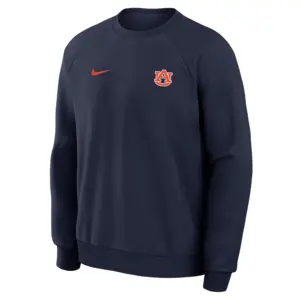 Nike Auburn Premium Performance Dri-fit College Pullover Crew - Blue