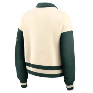 Nike Michigan State Legacy College Cropped Oversized 1/4-zip Crew