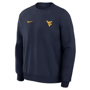 Nike West Virginia Premium Performance Dri-fit College Pullover Crew - Blue