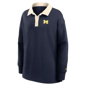 Nike Jordan Brand Dri-fit Oversized Long-sleeve Polo - Blue