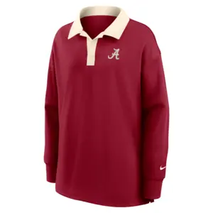 Nike Dri-fit Oversized Long-sleeve Polo - Red