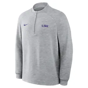 Nike Lsu Par Therma-fit College Half-zip Pullover - Grey