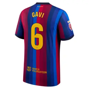 Nike Gavi Fc Barcelona Match Home Aero-fit Soccer Jersey - Red