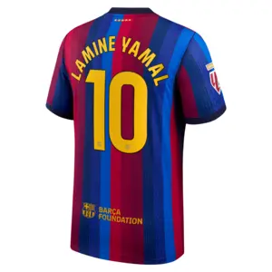 Nike Lamine Yamal Barcelona 2026/27 Match Home Aero-fit Soccer Jersey - Red