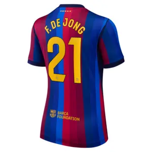 Nike Frenkie De Jong Barcelona 2026/27 Stadium Home Dri-fit Soccer Jersey - Red