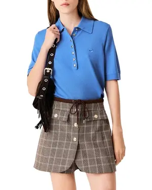 Maje Prince Of Wales Check Layered Suit Shorts - Brown