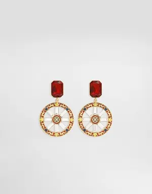 Dolce & Gabbana Carretto Wheel Clip Earrings - Multicolor