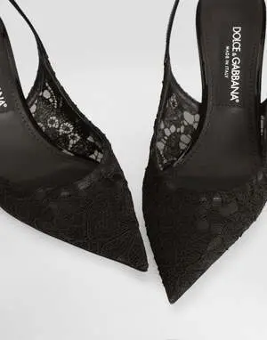 Dolce & Gabbana Lace Slingback Pumps