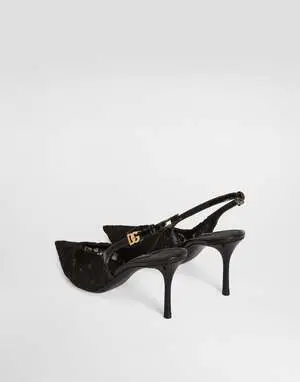 Dolce & Gabbana Lace Slingback Pumps - Black