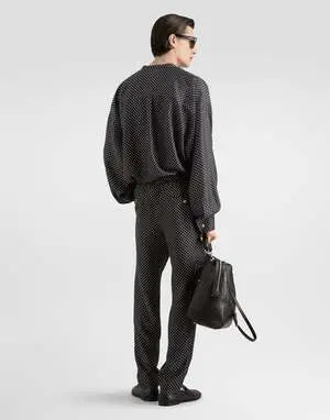 Dolce & Gabbana Polka Dot-print Silk Twill Trousers