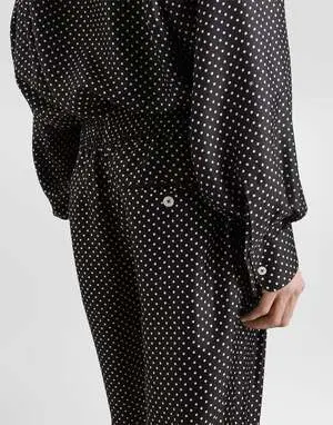 Dolce & Gabbana Polka Dot-print Silk Twill Trousers