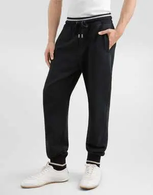 Dolce & Gabbana Cotton Jogging Trousers With Embroidery