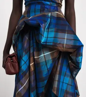 VIVIENNE WESTWOOD Tartan Off-the-shoulder Gown