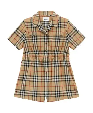 Burberry Vintage Check Stretch-cotton Twill Playsuit