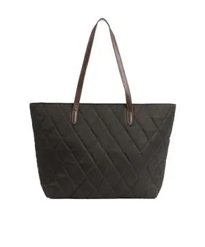 Barbour Logo Patch Quilted Tote Bag