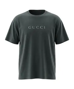Gucci Cotton T-shirt With Print - Dark Gray