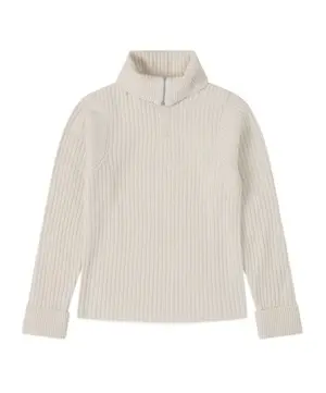 Bottega Veneta Long Sleeve Knit Top With Zip Collar