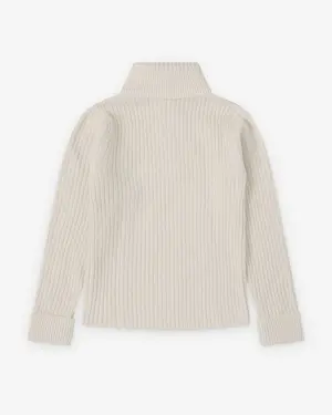 Bottega Veneta Long Sleeve Knit Top With Zip Collar
