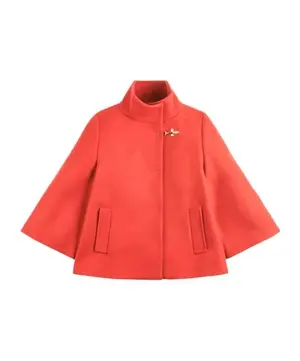 FAY Cape In Wool And Cashmere Fabric - Red