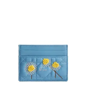 Dior Dioriviera Jardin Freesia Card Holder - Blue