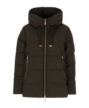 MOORER Gadia-stp Quilted Hooded Jacket - Black