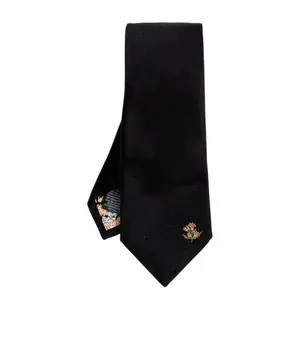 Paul Smith Floral Pattern Tie - Black