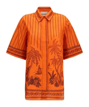 ALEMAIS Printed Oversized Shirt
