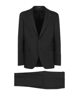 Tagliatore Long-sleeve Suit Set - Black