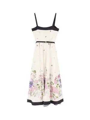 Dior Mid-length Flared Dress With Belt
