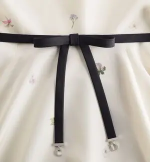 Dior Mid-length Flared Dress With Belt