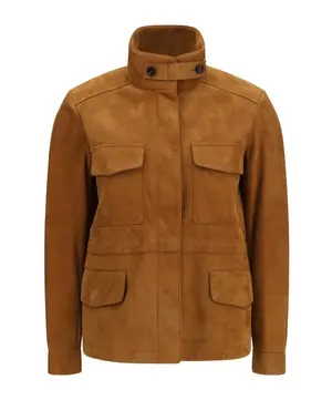 Loro Piana Long-sleeve Leather Jacket - Brown