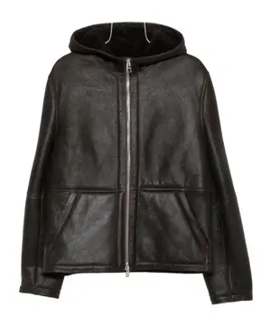 DONDUP Long-sleeve Leather Jacket - Dark Brown