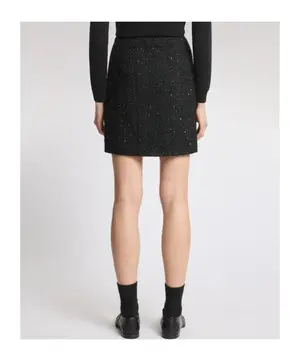 FAY Short Skirt In Bouclé Tweed With Sequins