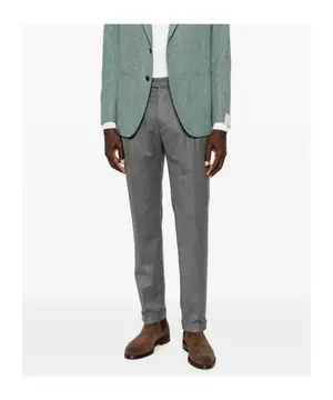 BERWICH Pleated Wool Trousers