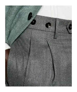 BERWICH Pleated Wool Trousers