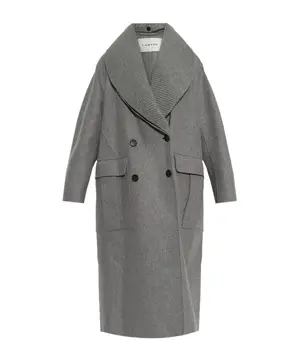 LANVIN Double-breasted Coat - Grey