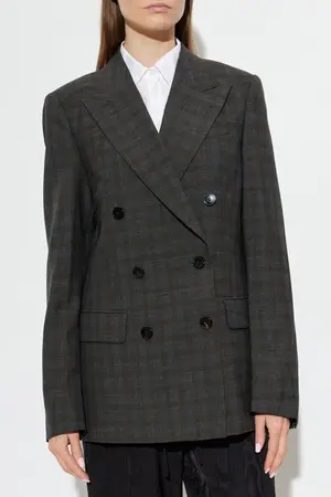 Dries Van Noten Double Breasted Wool Blazer
